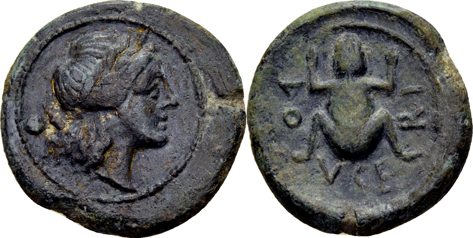 Ancient Greek uncia Circa 211-200 BC. Northern Apulia, Luceria ...