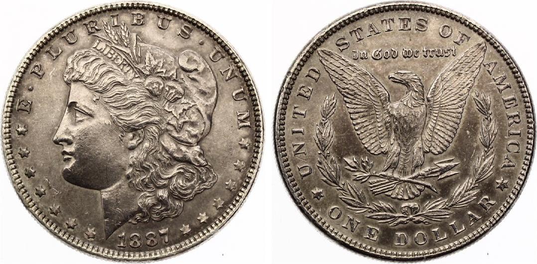 1887 USA Morgan Dollar EF | MA-Shops