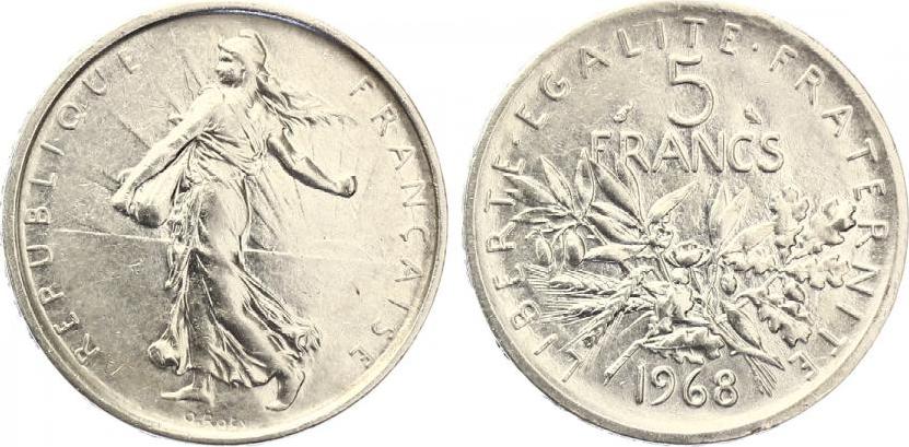 1968 5 Francs VF-EF | MA-Shops