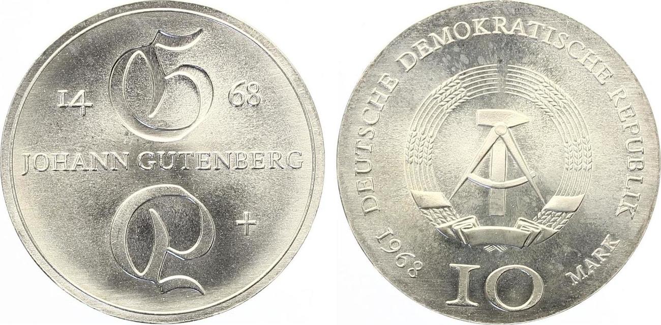 1968 10 Mark Gutenberg BU (MS65-70) | MA-Shops