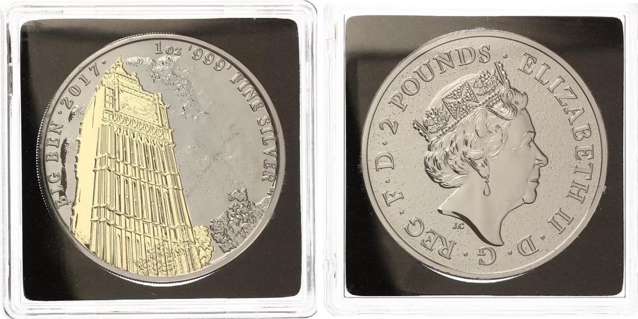 2017 Grossbritanien 2 Pounds Goldene Enigma Big Ben UNC Ruthenium ...