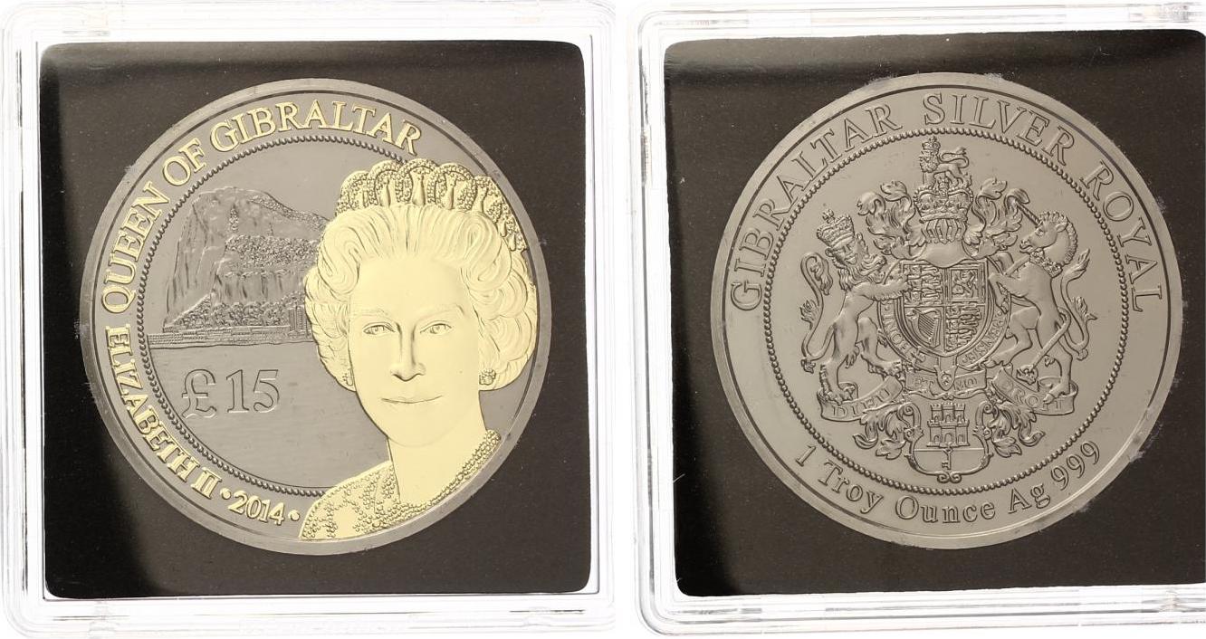 Gibraltar 15 Pfund Goldene Enigma 2017 UNC Gold Ruthenium veredelt 999 ...