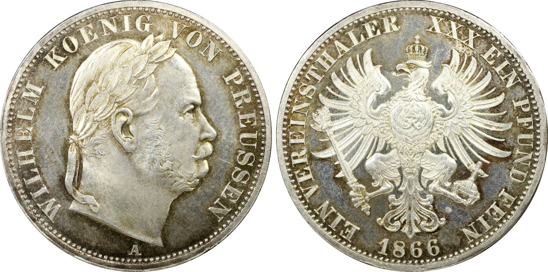 Prussia Thaler 1866-A BRANDENBURG - PREUSSEN Siegestaler Sieg über ...