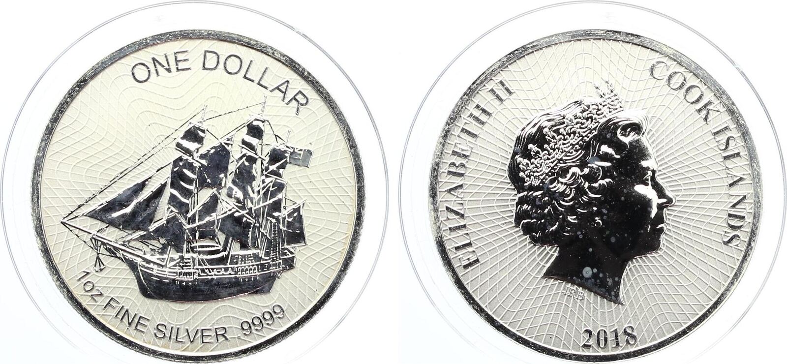 1 Dollar Cook Islands 2018 Bounty 1 Unze Silber UNC | MA-Shops
