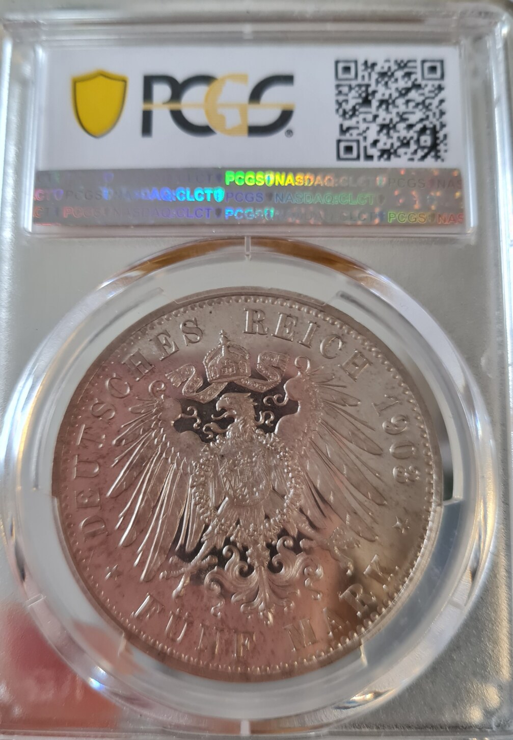Prussia 1903-A 5 Mark Preussen Wilhelm II Jaeger 104 TOP POP PCGS PCGS ...