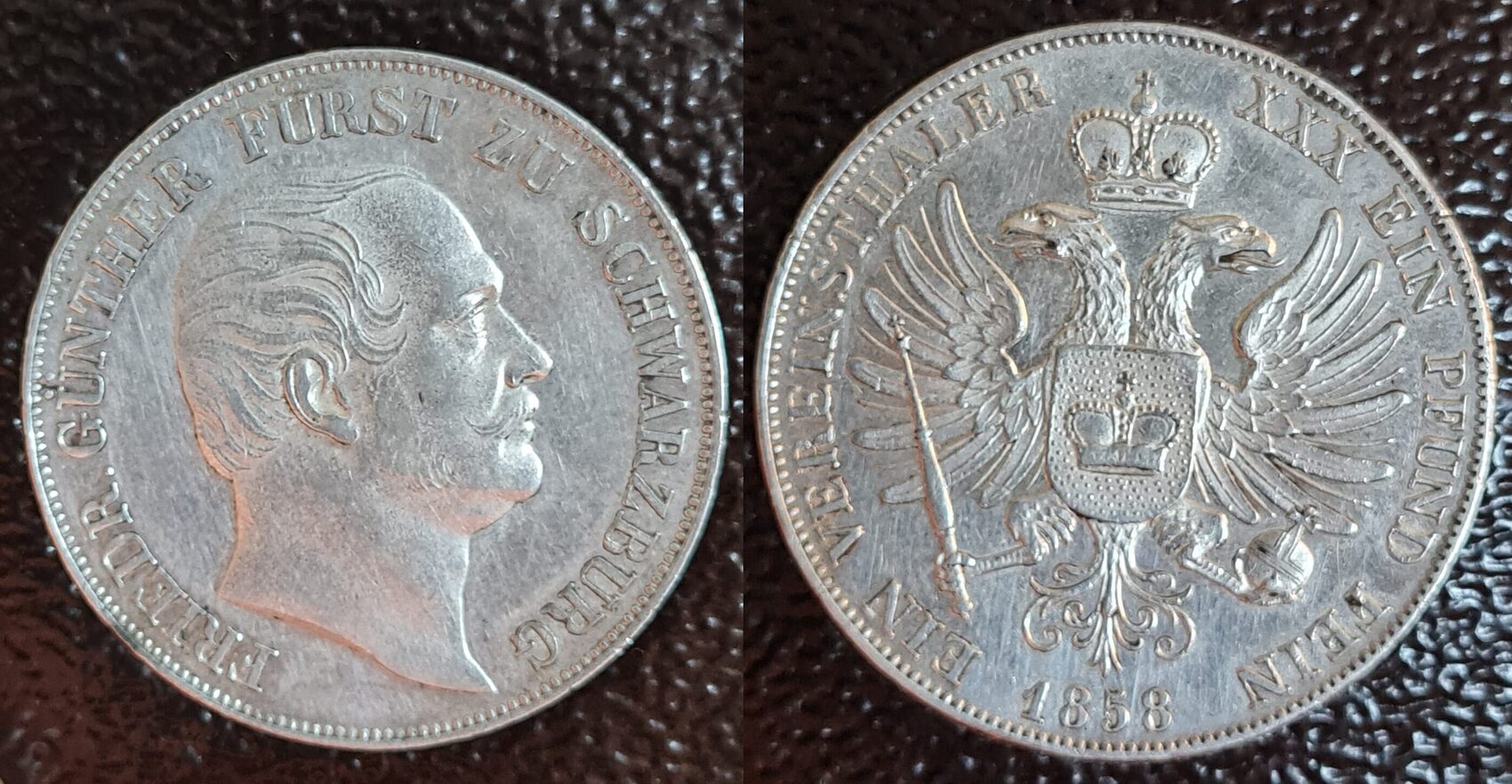 Schwarzburg - Rudolstadt Taler 1858 Friedrich Günther 1807-1867 EF | MA ...