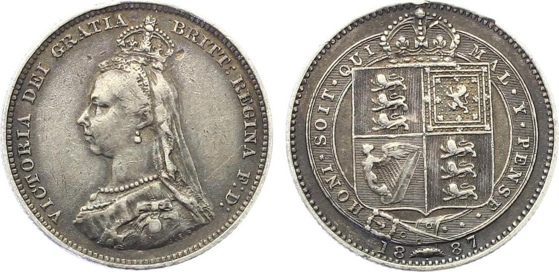 1887 1 Shilling England VF-EF | MA-Shops