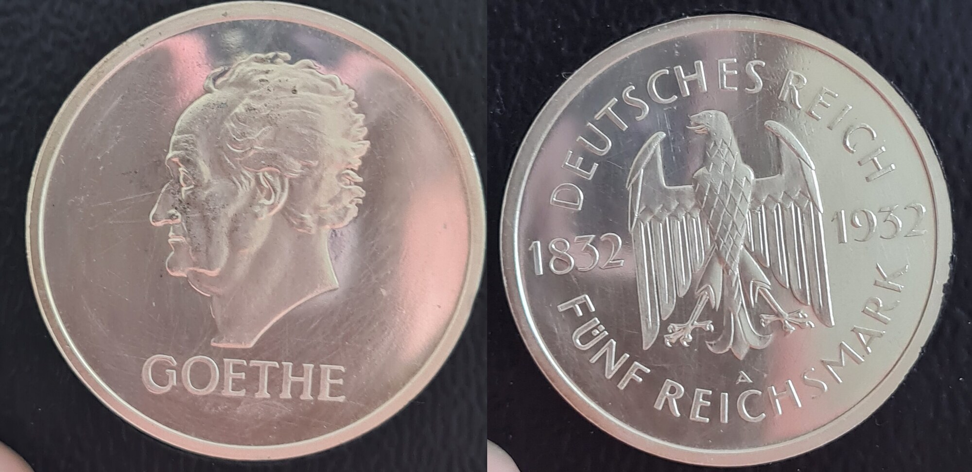 1932 A 5 Mark Goethe Proof beriebe | MA-Shops