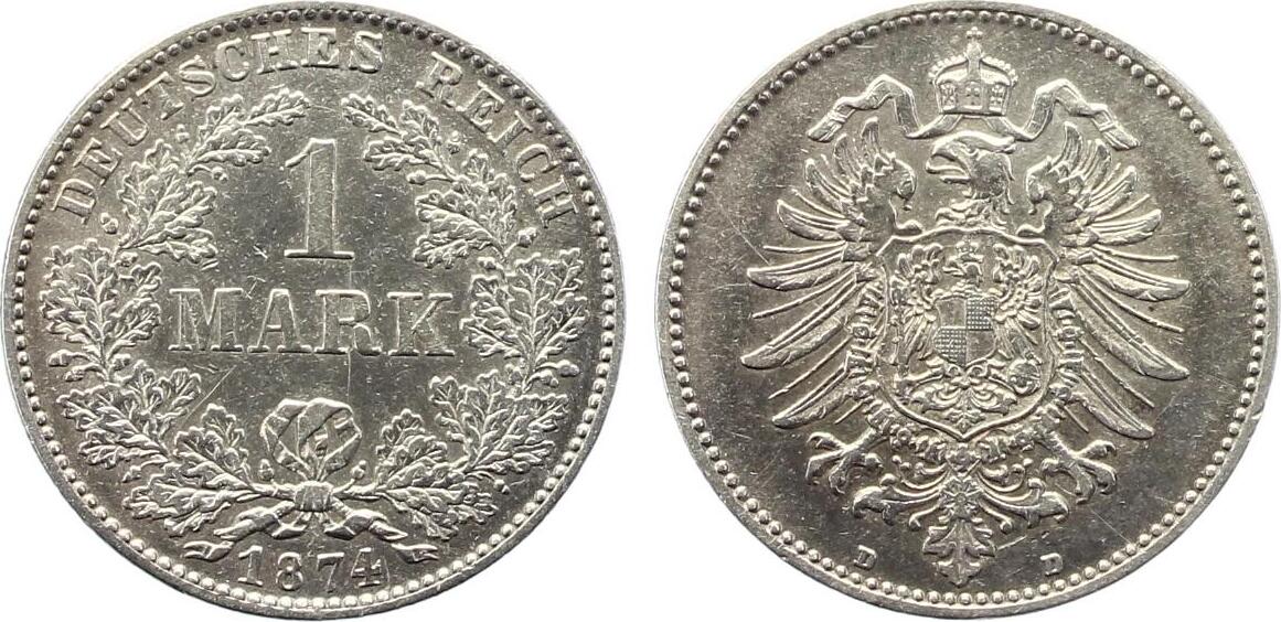 1874 D 1 Mark VF-EF | MA-Shops