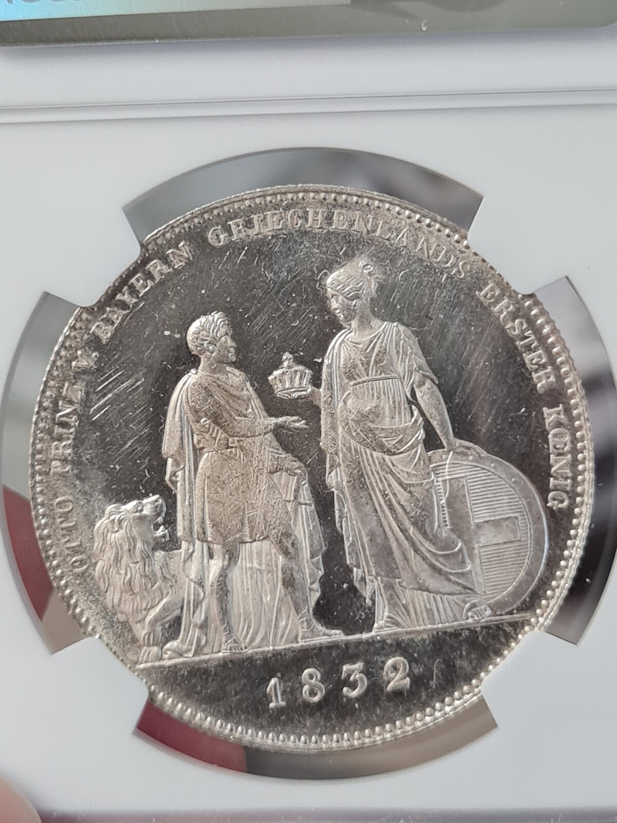 GERMANY 1832 Bavaria Taler Prince Otto NGC MS 63 | MA-Shops