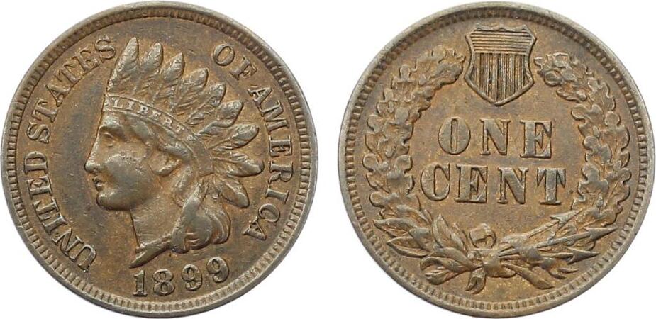 1899 USA 1 Cent VF-EF | MA-Shops