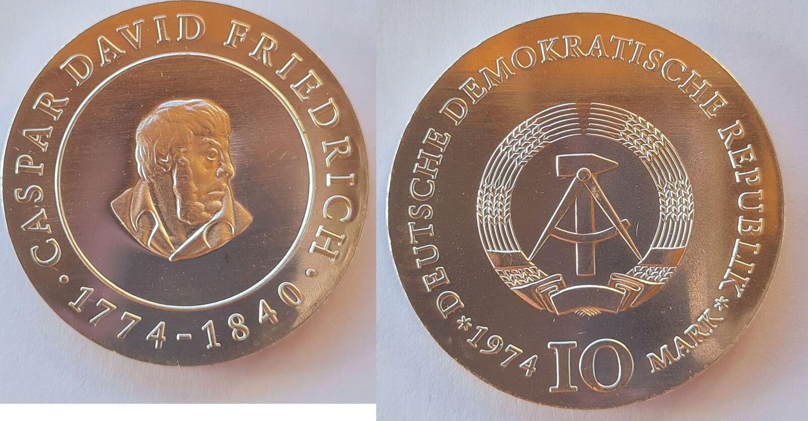 1974 10 Mark Caspar David Friedrich BU (MS65-70) | MA-Shops