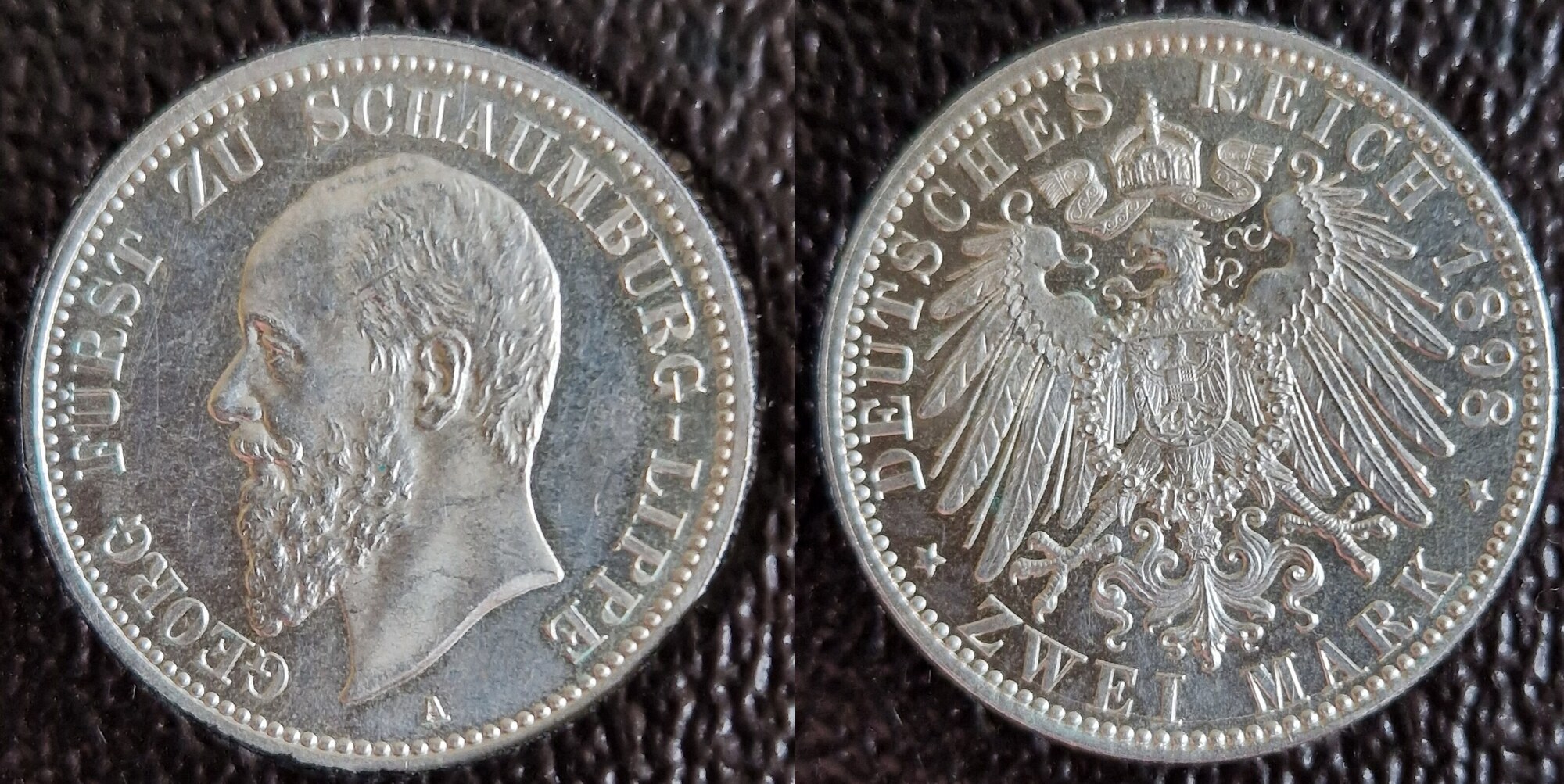 1898 2 Mark Schaumburg Lippe UNC- | MA-Shops