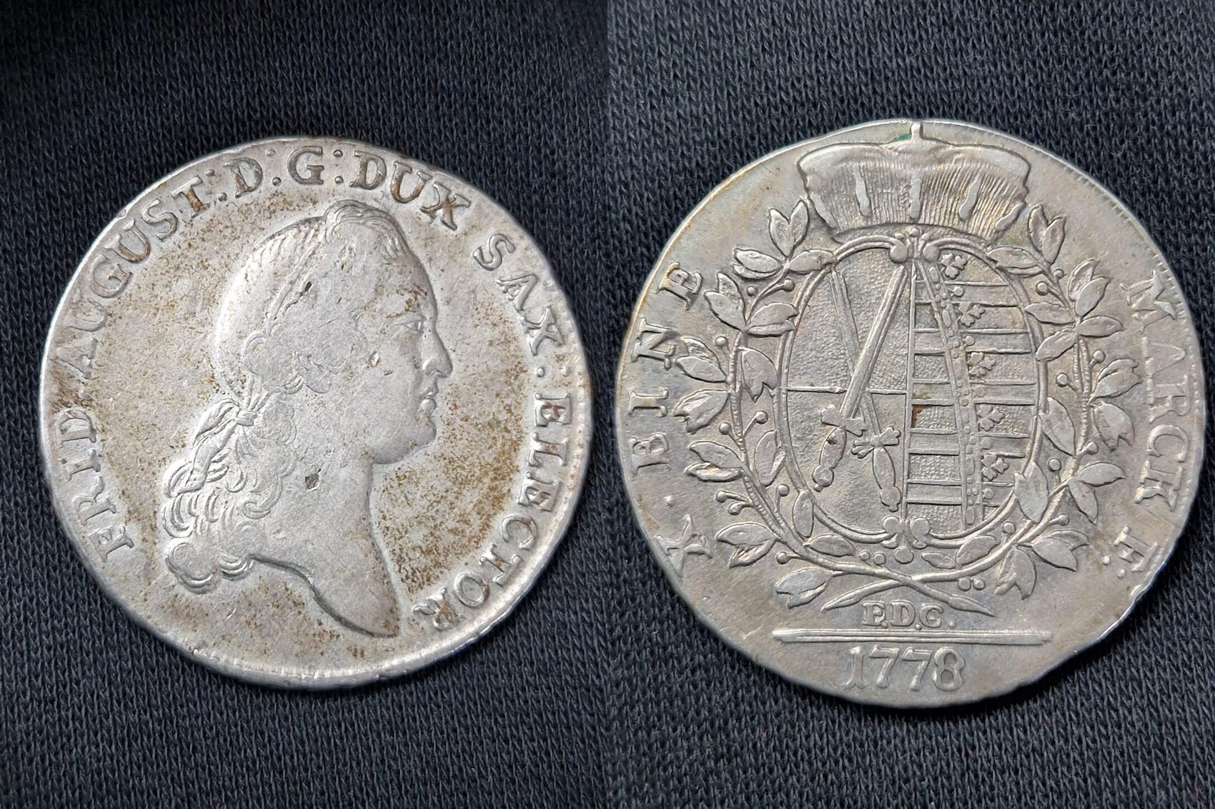 1778 EDC Sachsen Albertinische Linie Taler 1778 Friedrich August III ...