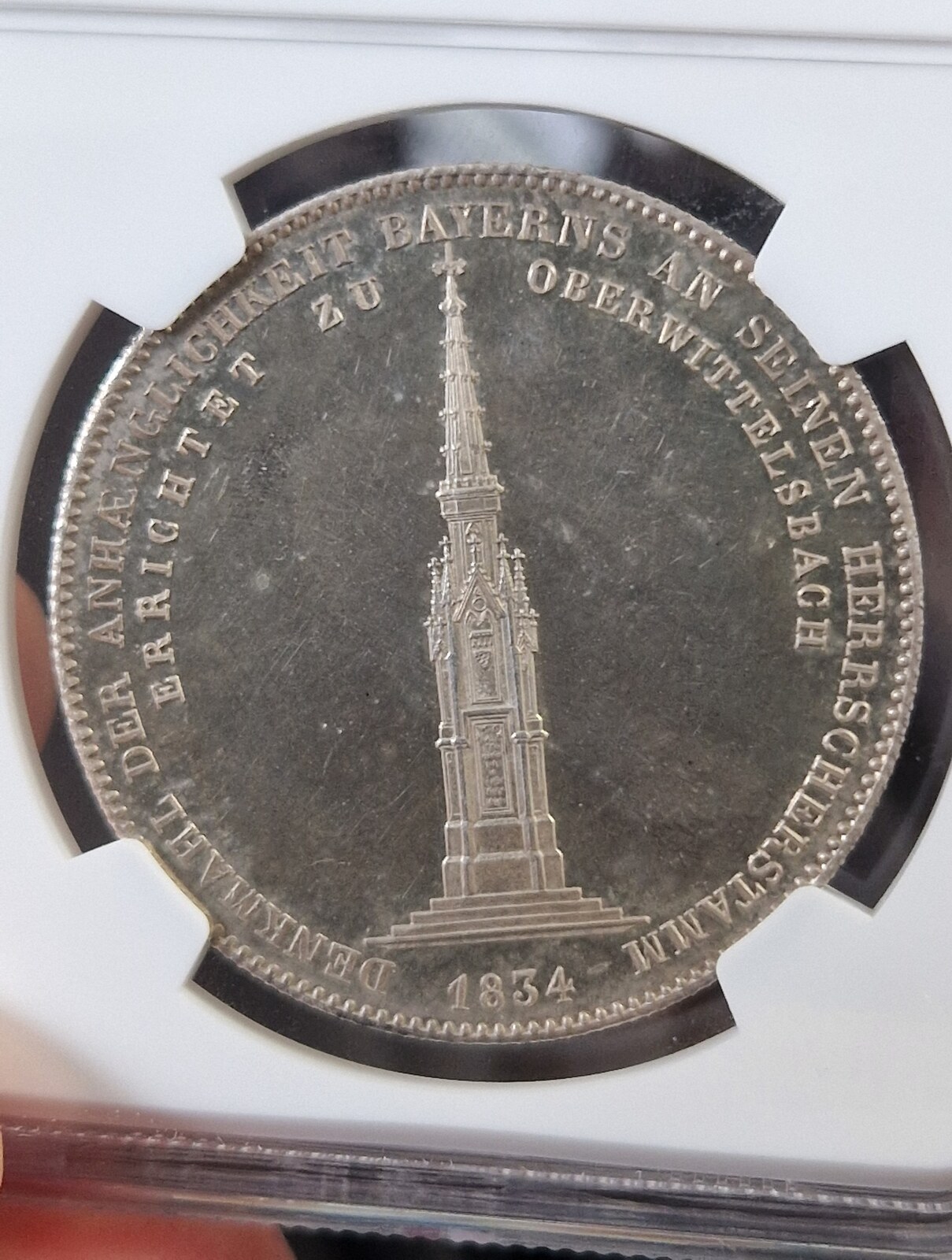 GERMANY 1834 Bayern Taler Ludwig I Denkmal bei Oberwittelsbach AKS 131 ...