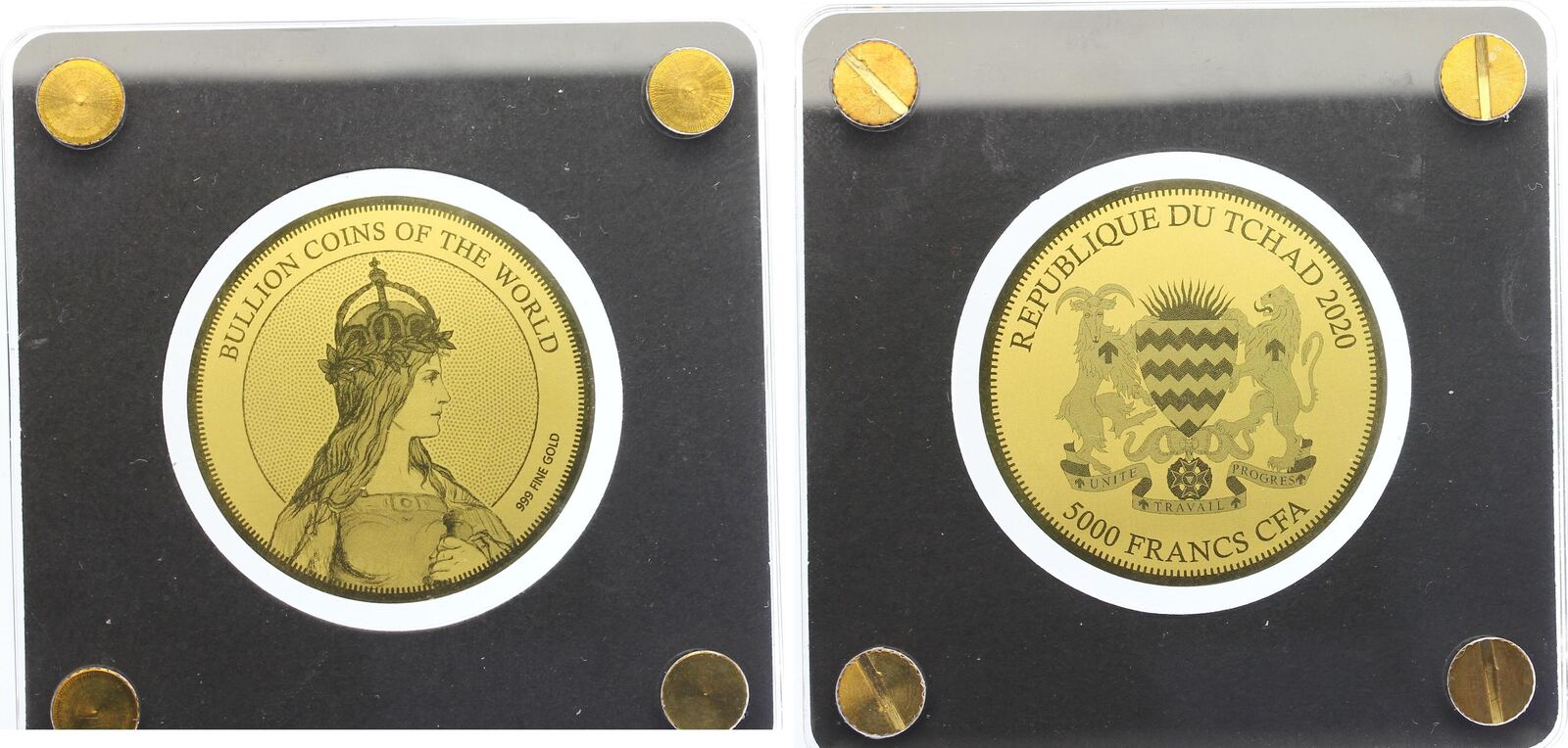 2020 TSCHAD 5000 Francs Gold 1/200 Unze Bullion Coins of the World ...