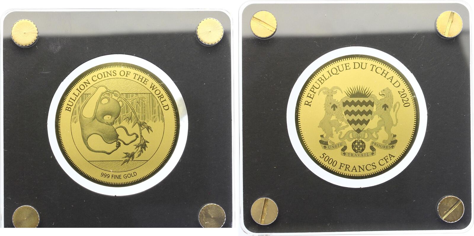 2020 TSCHAD 5000 Francs Gold 1/200 Unze Bullion Coins of the World ...