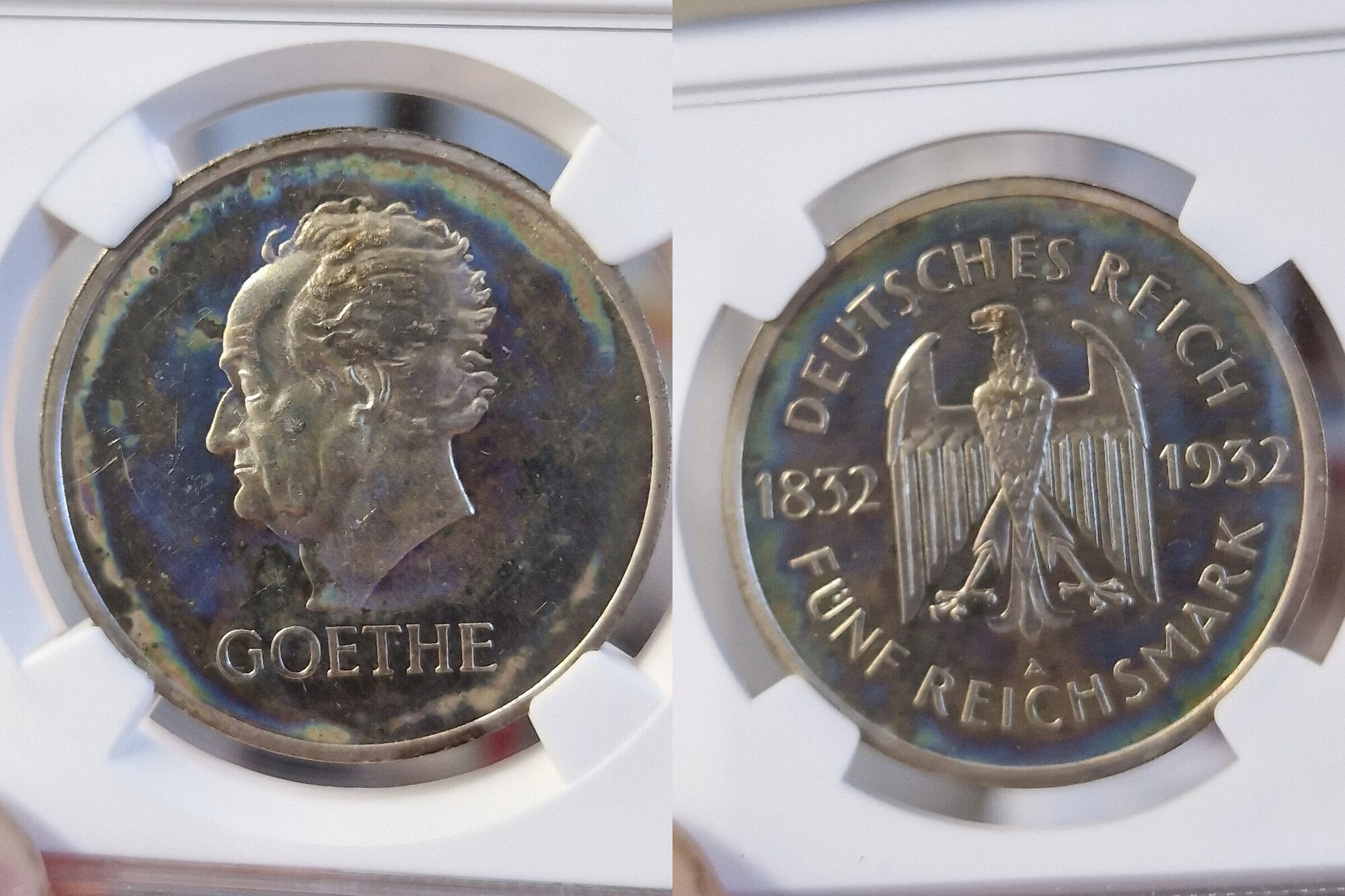 GERMANY 1932A 5 Mark Goethe NGC PF 63 CAMEO | MA-Shops