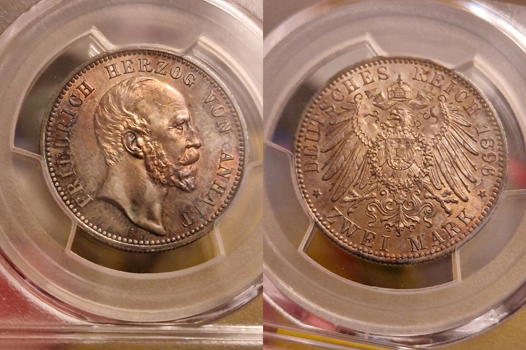 Anhalt-Dessau 1896-A 2 Mark Anhalt 1896 Friedrich Jaeger 20 PCGS MS63 ...