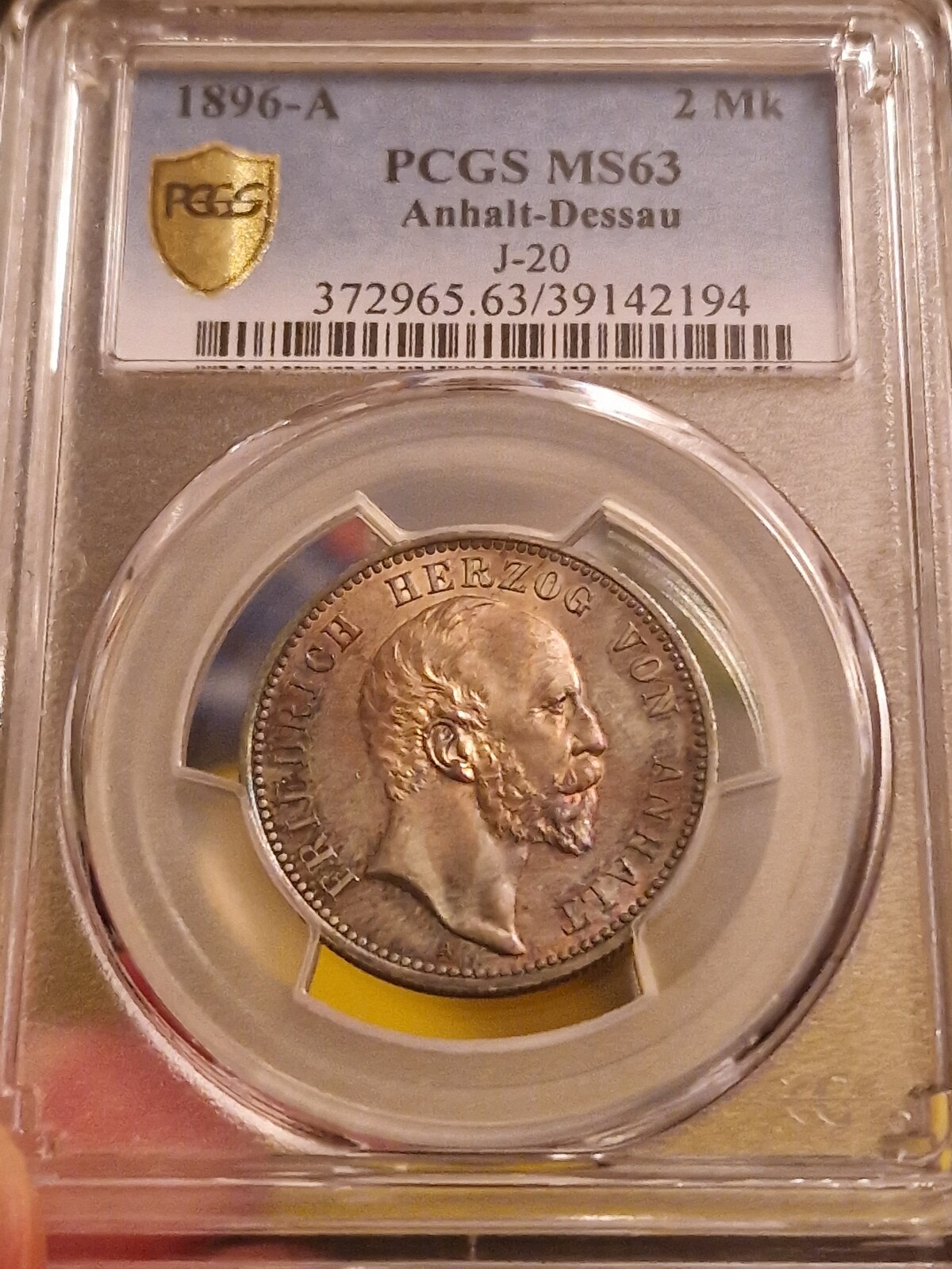 Anhalt-Dessau 1896-A 2 Mark Anhalt 1896 Friedrich Jaeger 20 PCGS MS63 ...
