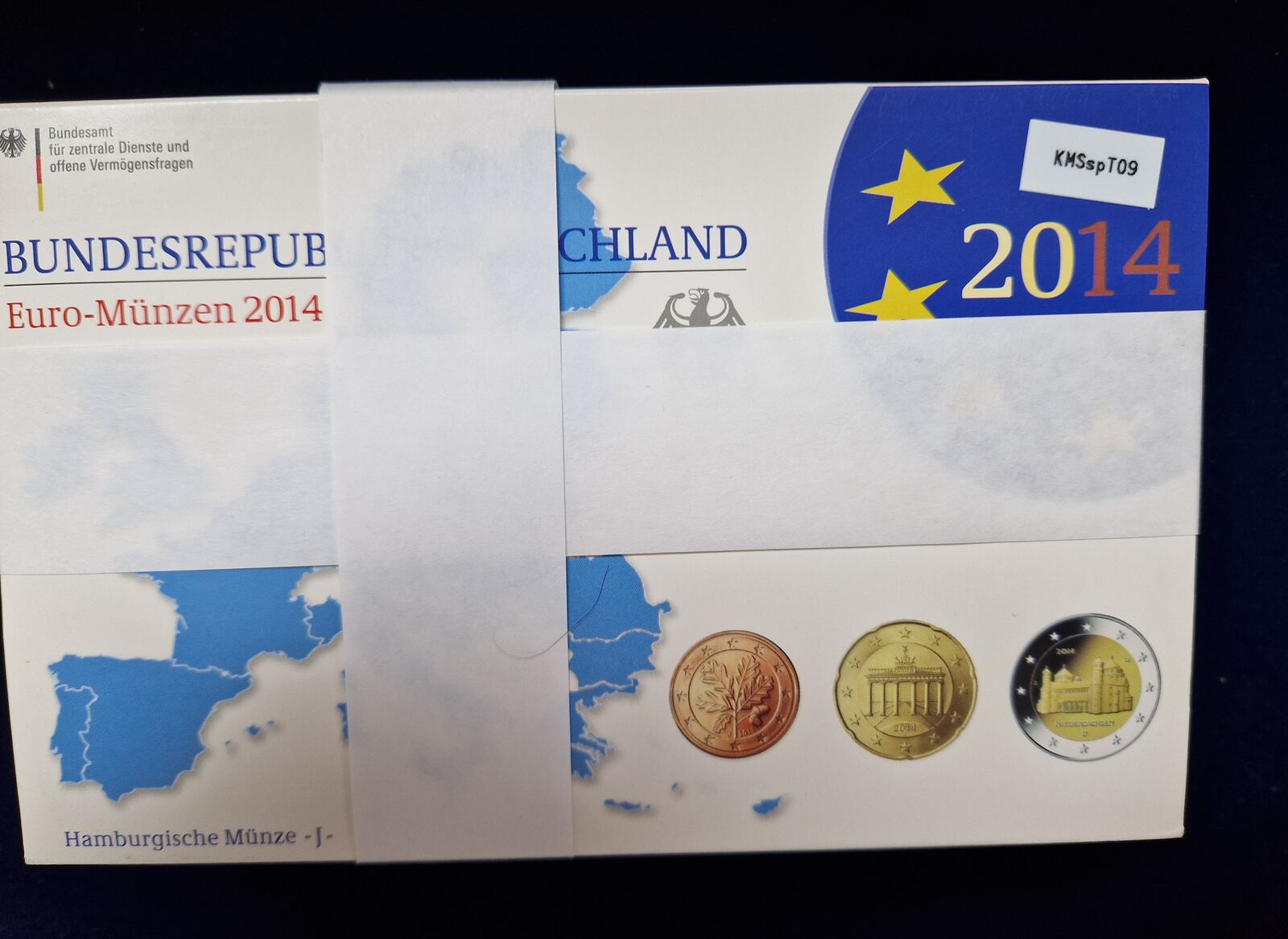 2014 A - J Euro KMS BRD + 2 Euro Niedersachsen Proof (Inventaraufkleber ...