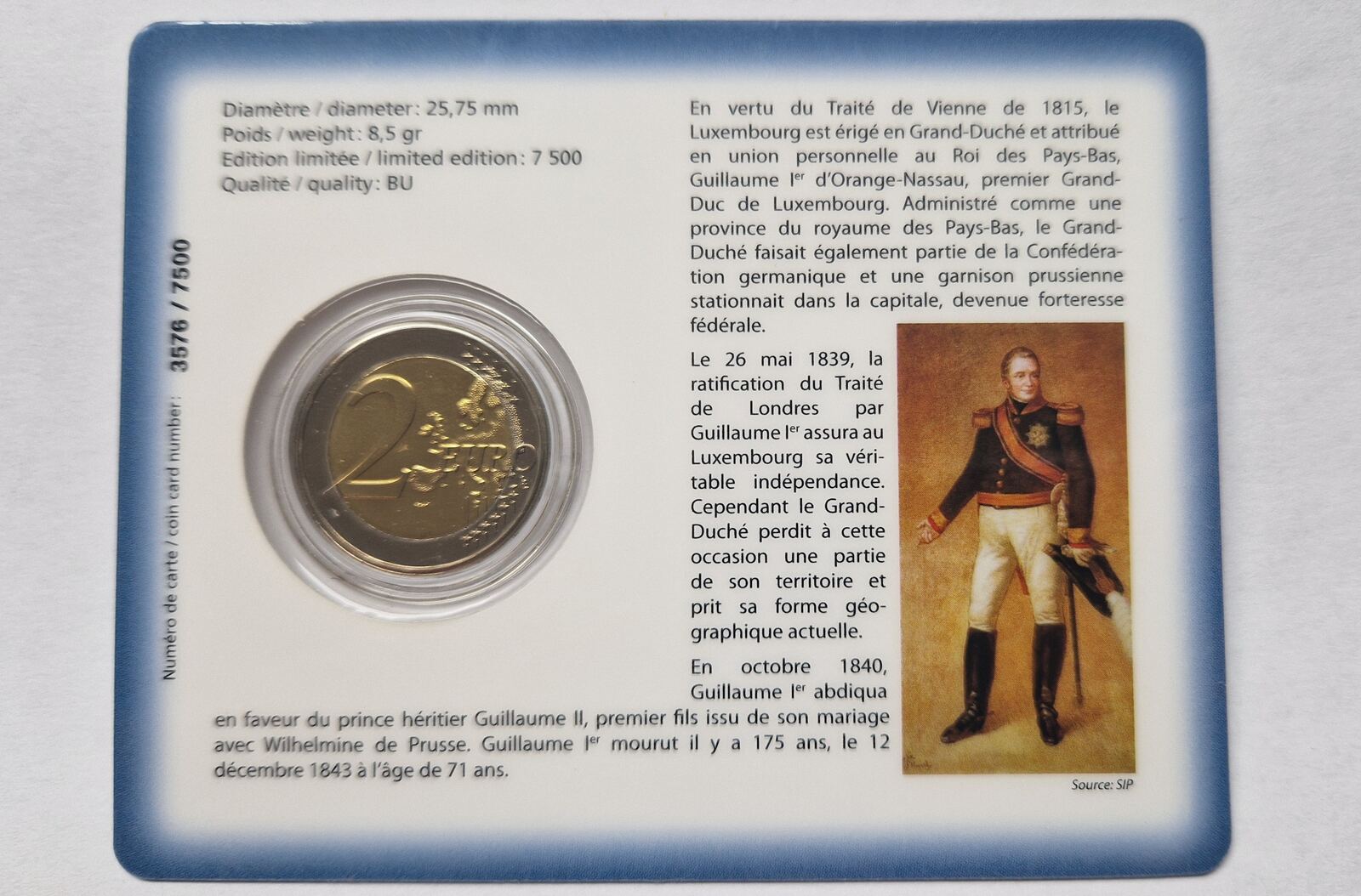 2018 2 Euro Luxemburg Coincard 100. GEBURTSTAG Jean Brücke Münzzeichen ...