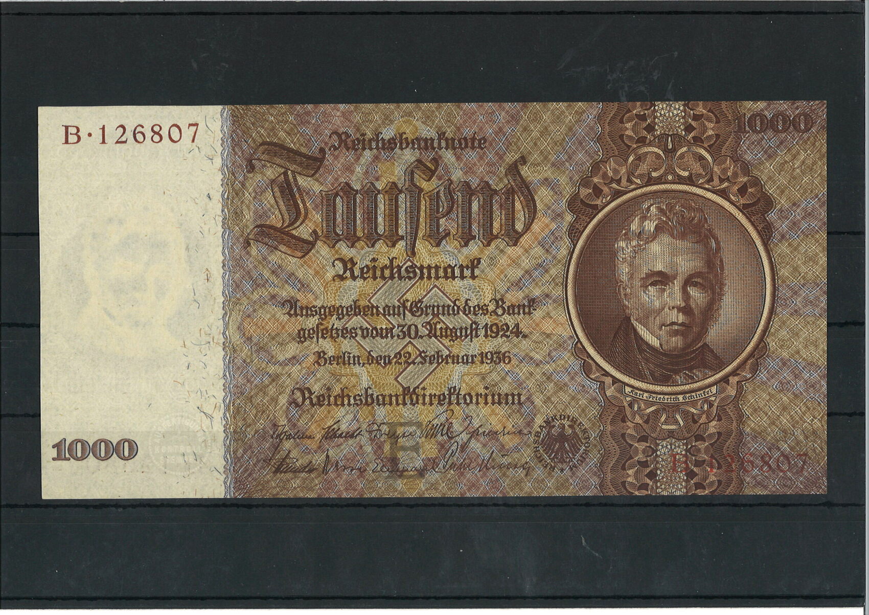 Drittes Reich 1000 Reichsmark 1936 Banknote / Geldschein AU- | MA-Shops