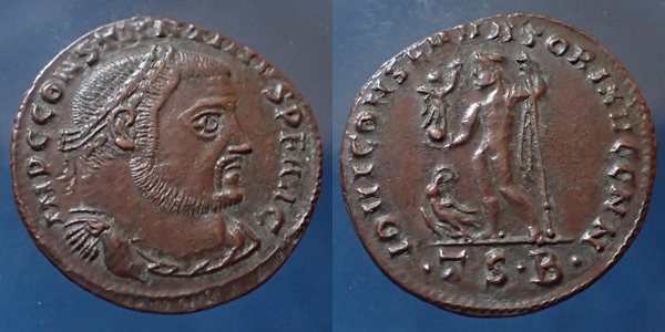 Roman Empire 312-313 n. Chr. CONSTANTINUS Magnus, CONSTANTIN Ie, follis ...