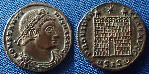 Roman Empire 328-329 n. Chr. CONSTANTINUS I Magnus, CONSTANTIN Ie le ...