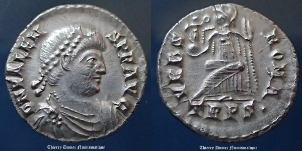 Roman Empire Valens, Siliqua, Silique Treveri, Trier, Trèves en 375 ...