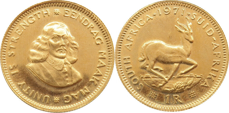 1 Rand 1971 Südafrika Rand Stgl,Prooflike | MA-Shops