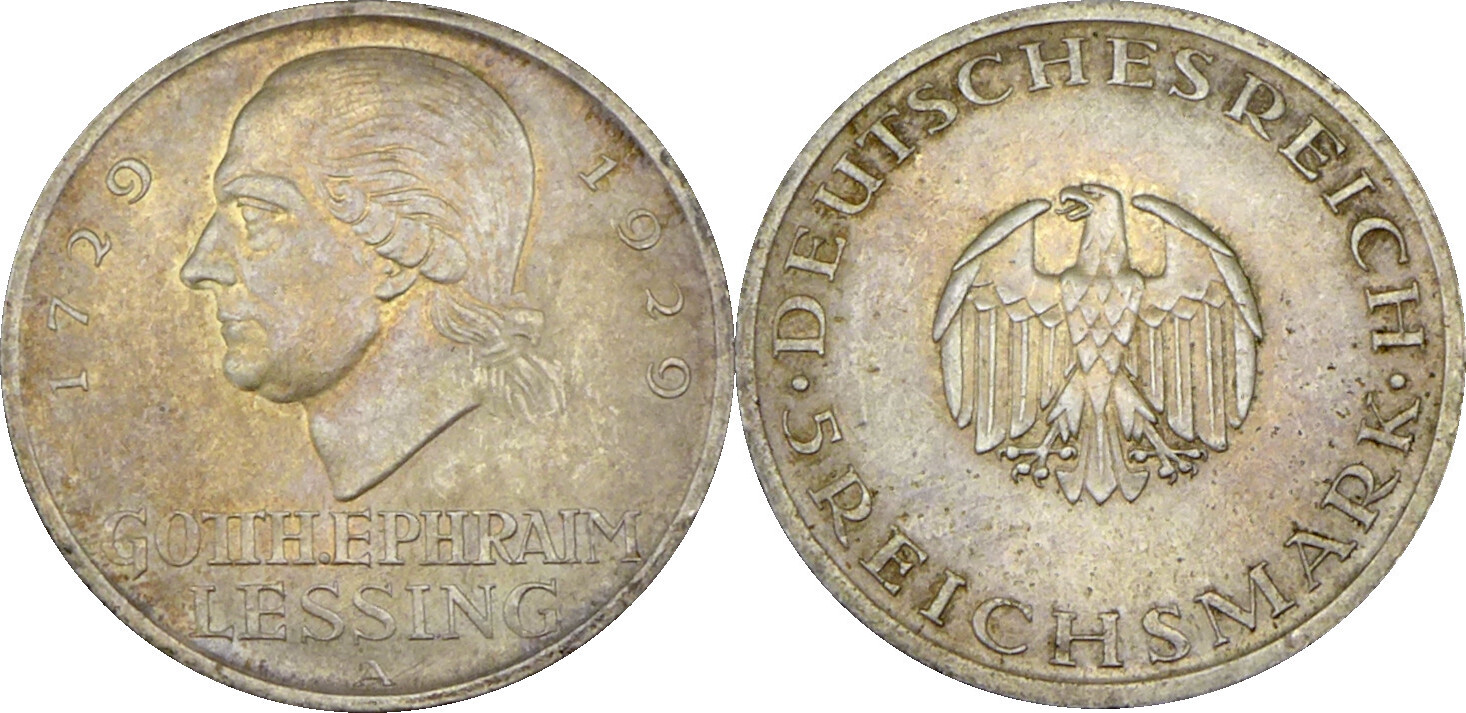 Deutschland / Weimarer Republik 5 Reichsmark 1929 A Zum 200. Geburtstag ...