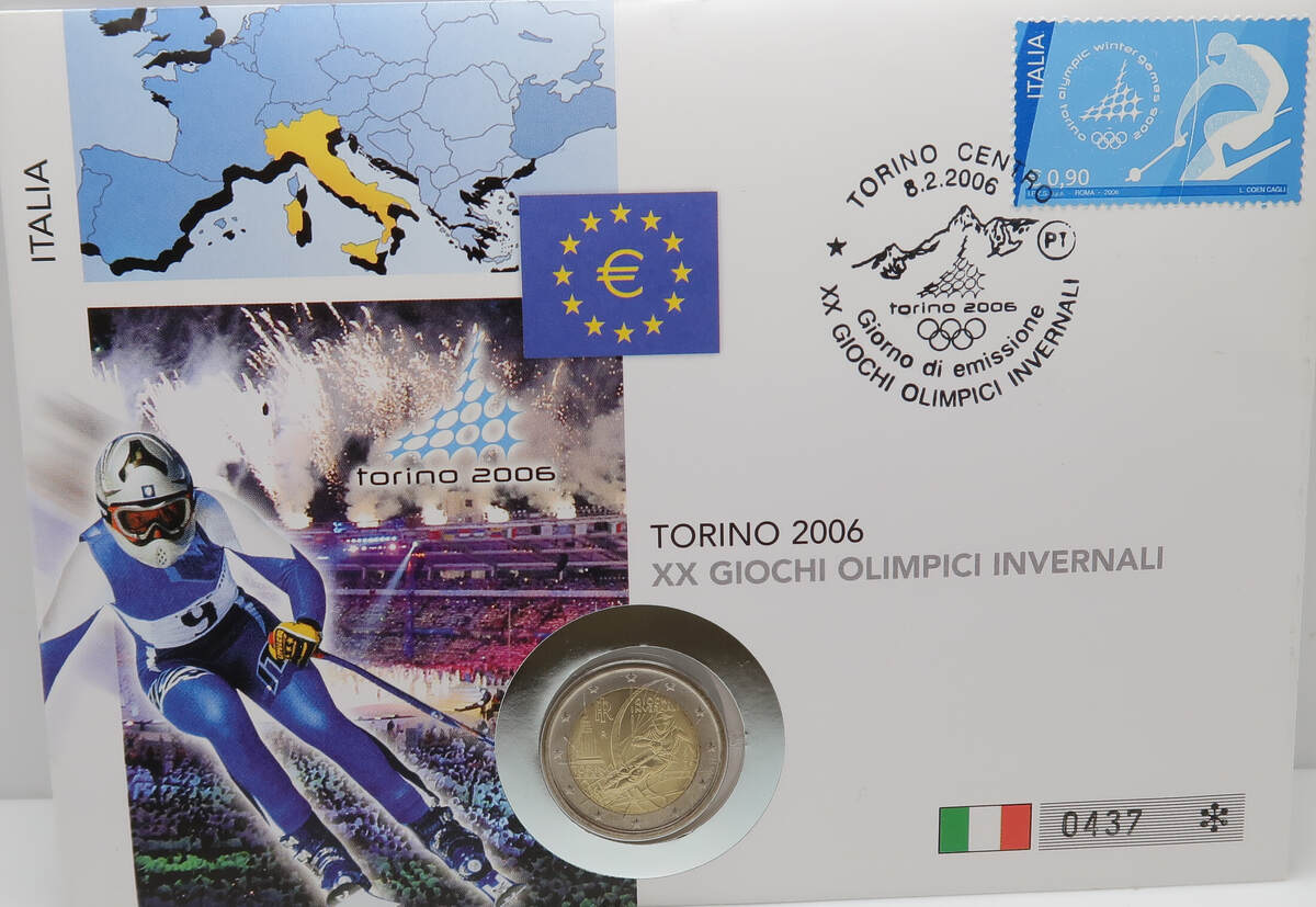 Italien 2 Euro 2006 Olympische Winterspiele in Turin Numisblatt BU | MA ...