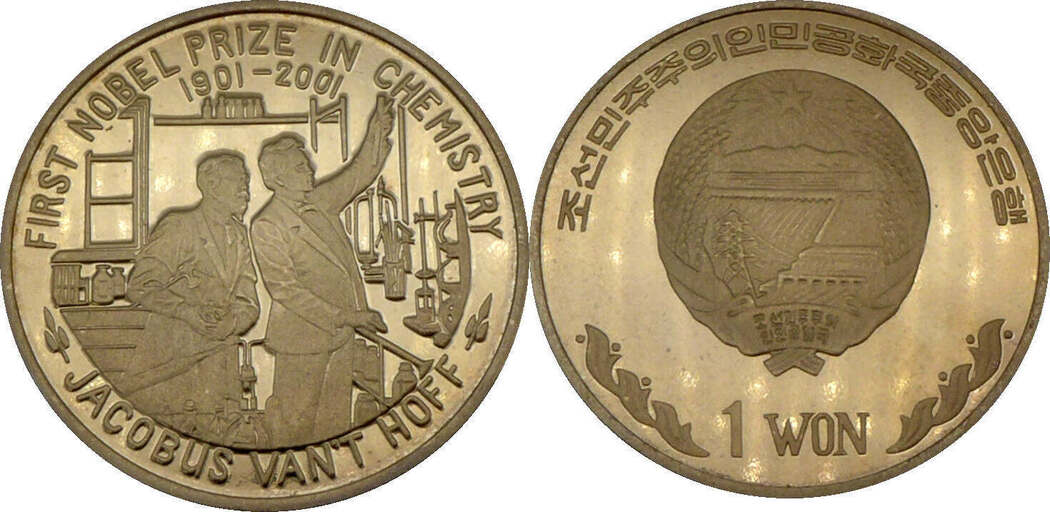 Nordkorea 1 Won 2001 Demokratische Volksrepublik Korea - Jacobus ...