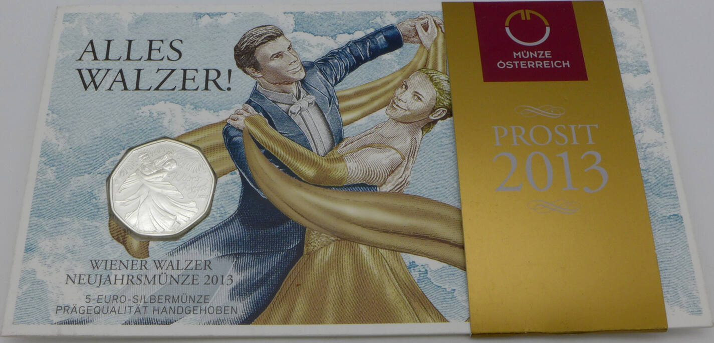 Österreich 2012 Alles Walzer! Wiener Walzer Neujahrsmünze 2013 - Prosit ...