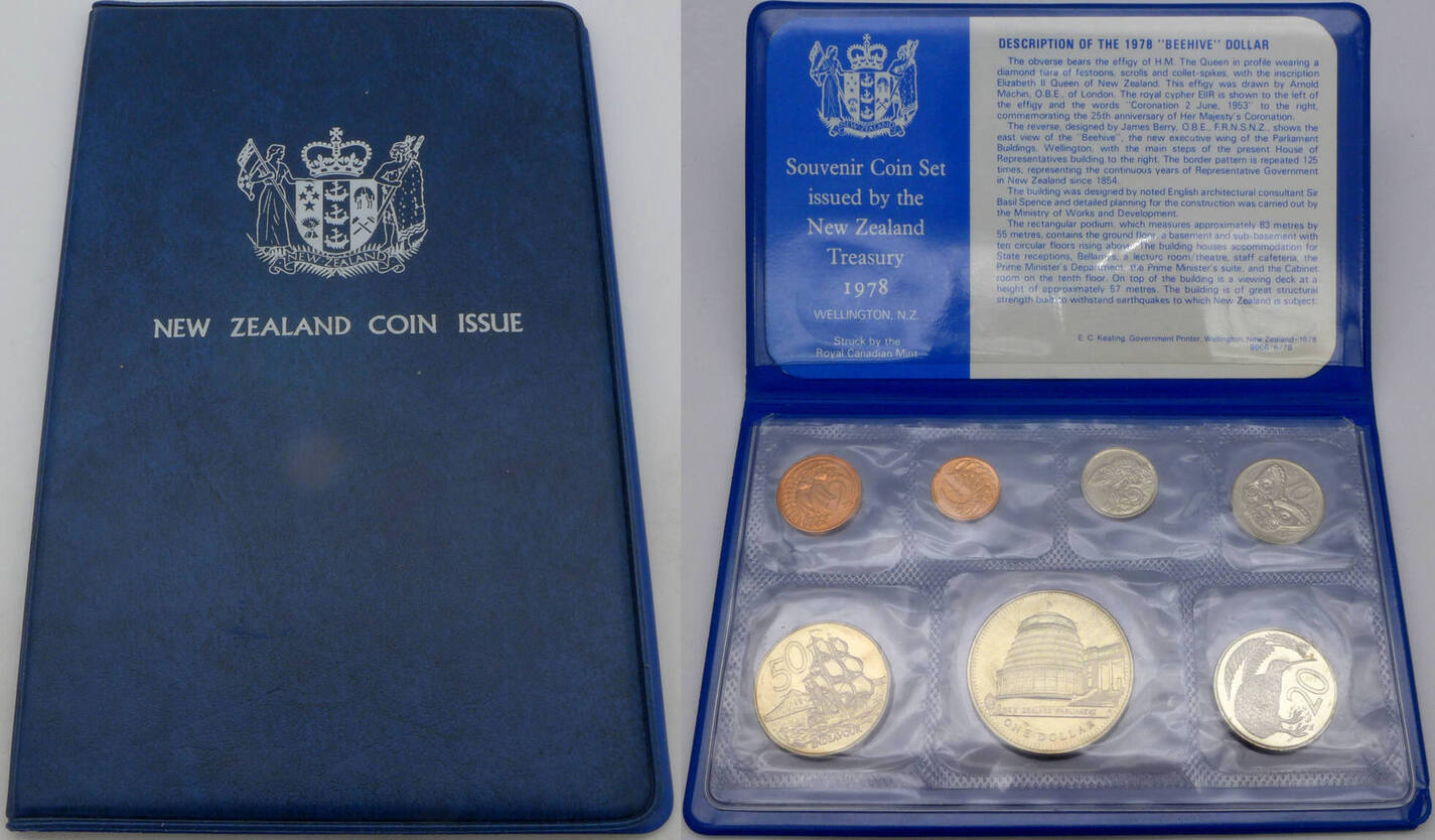 Neuseeland 1,88 Neuseeland-Dollar 1978 New Zealand Coin Issue ...