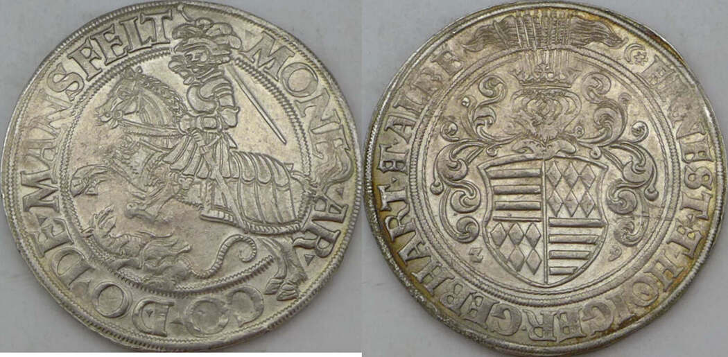 Mansfeld - Vorderortische Linie Taler 1529 Ernst II., Hoyer VI ...