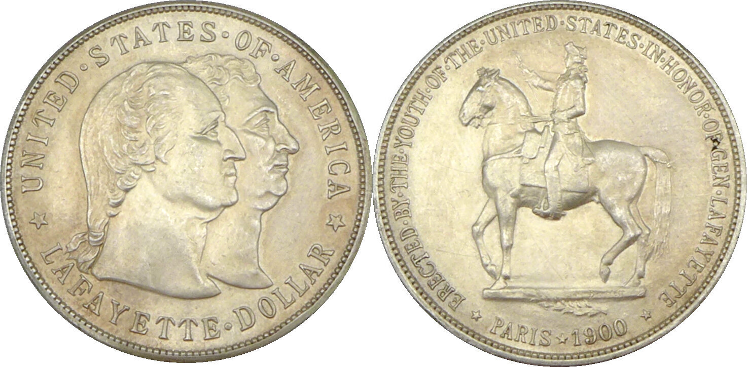 United States of America / USA 1900 Lafayette Commemorative Silver ...