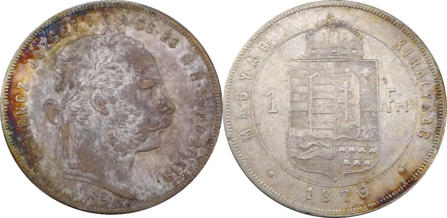 Österreich-Ungarn 1 Forint 1879 KB Franz Joseph I. (1848-1916) - Ein Forint VF / EF Patina | MA ...