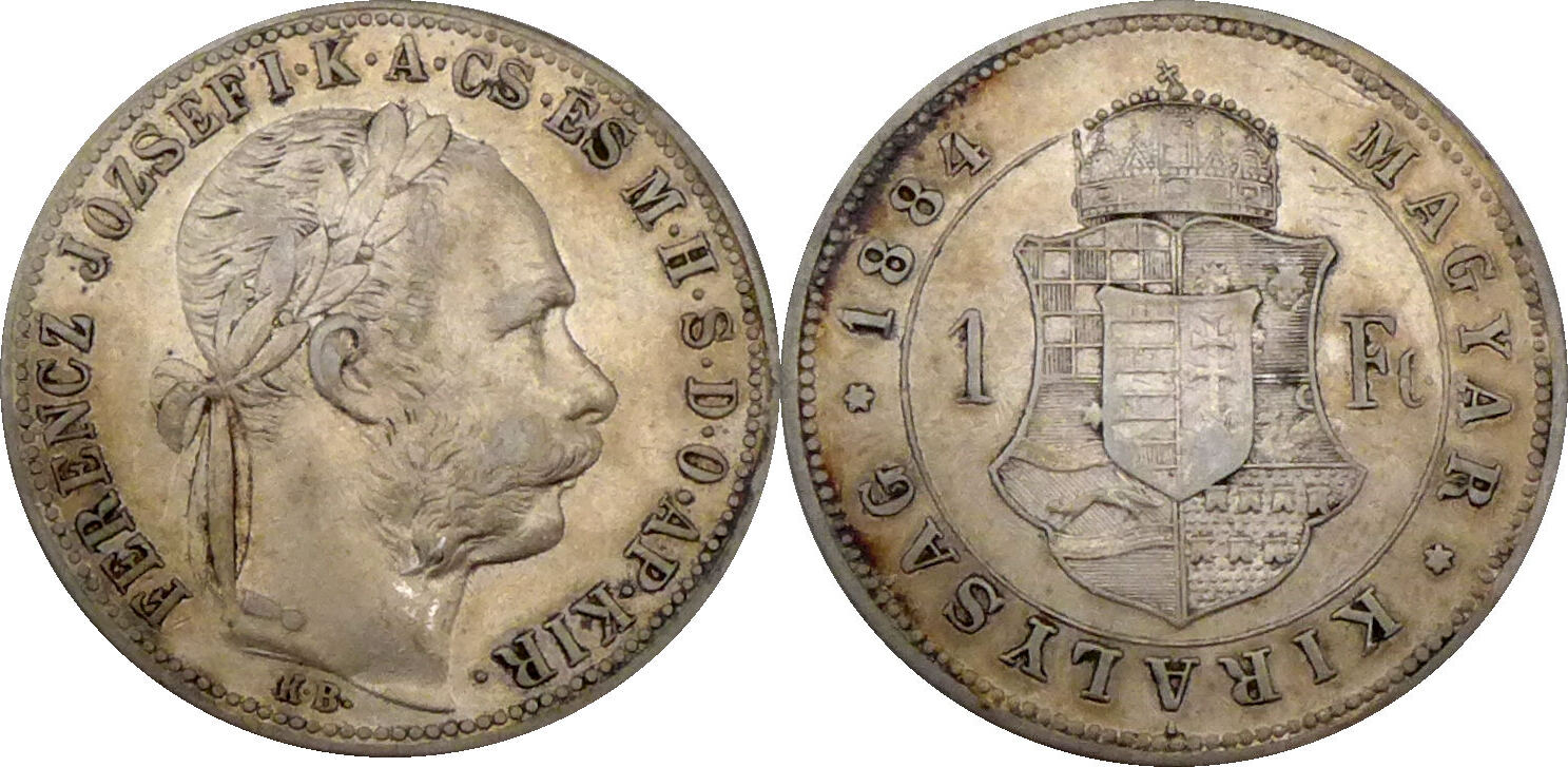 Österreich-Ungarn 1 Forint 1884 KB Franz Joseph I. (1848-1916) - Ein ...