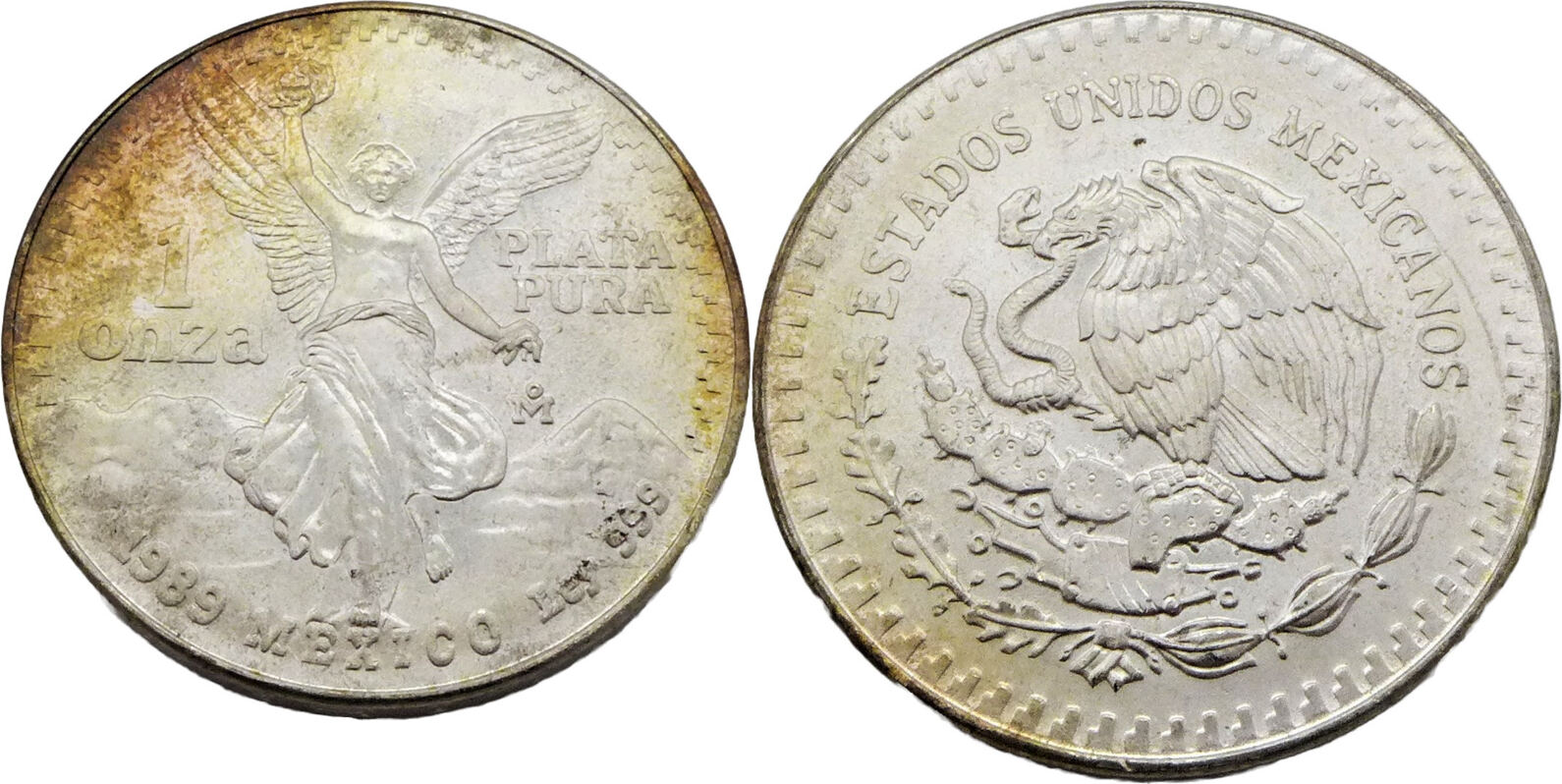 Mexiko 1 Oz 1989 Libertad / Siegesgöttin BU, leichte Patina | MA-Shops