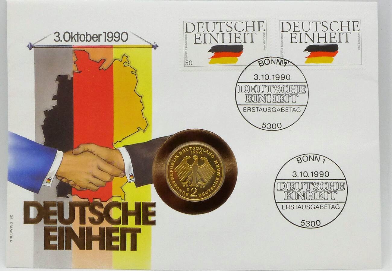 Bundesrepublik Deutschland / BRD 2 Deutsche Mark 1990 D Deutsche ...