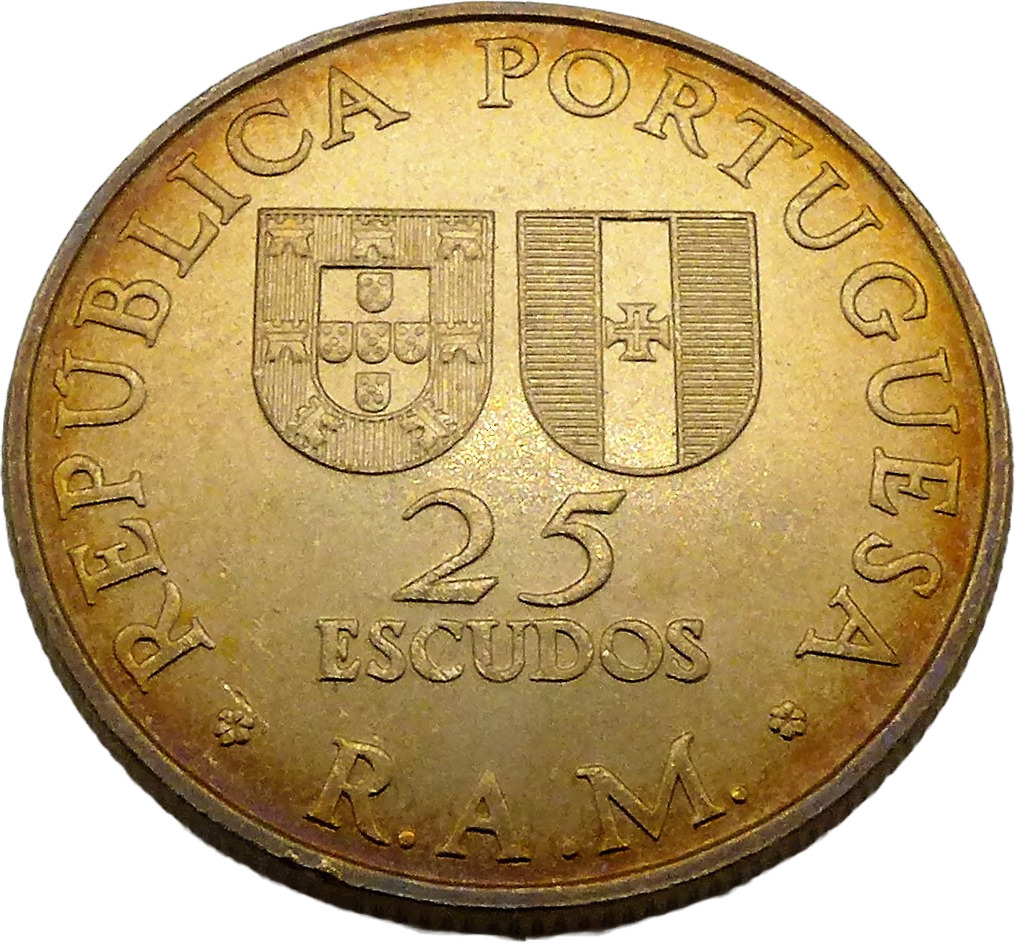 Portugal / Madeira 25 Escudos 1981 Abbildung einer Kutsche - Numisbrief ...