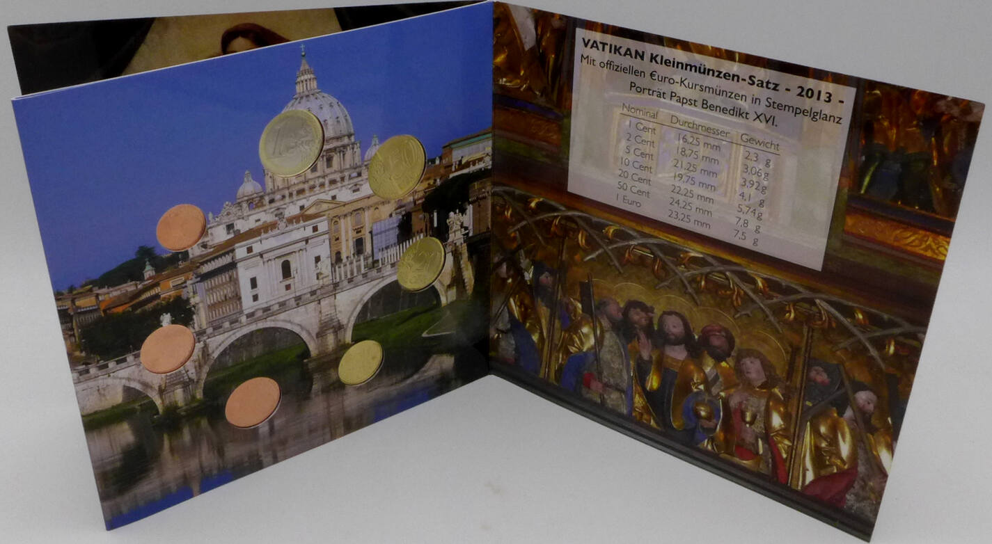 1,88 Euro 2013 Vatikan Kleinmünzensatz - Papst Benedikt XVI. - MMXIII ...