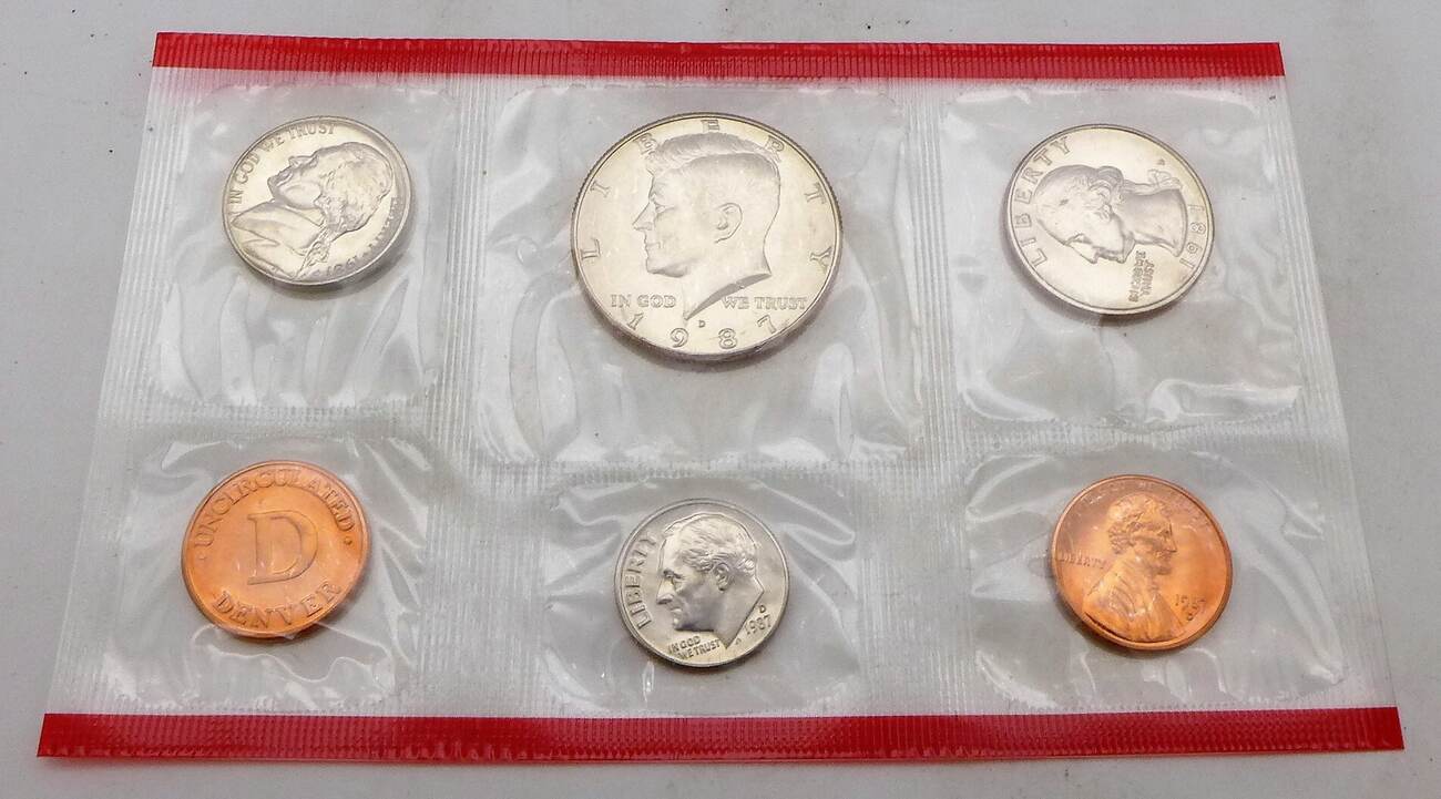 Vereinigte Staaten / USA 91 Cents 1987 Kursmünzensatz - KMS BU | MA-Shops