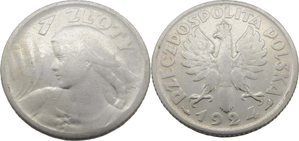 Polen 1 Zloty 1924 VF- | MA-Shops