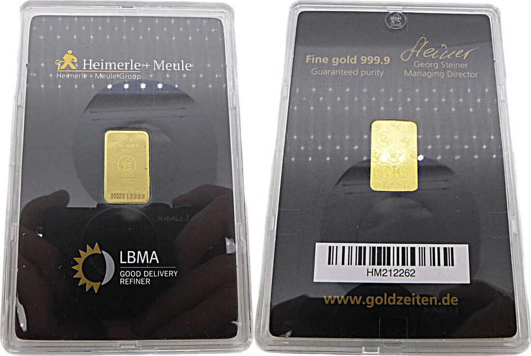 2,5 Gramm Feingold ohne Jahrgang Feingold / Investment Barren Proof (PP ...