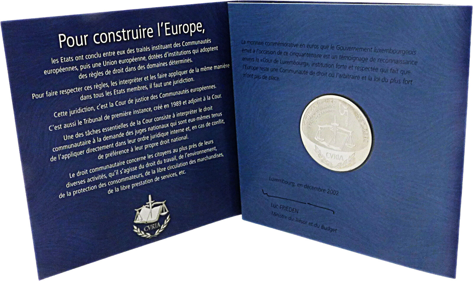 Luxemburg 25 Euro 2002 50. Jahrestag - Europäisches Gerichtssystem ...