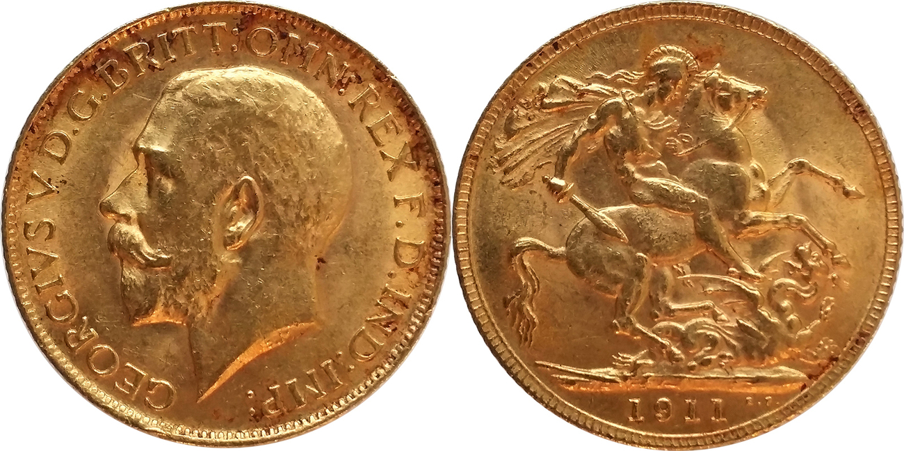 Full Sovereign 1911 GOLD SOVEREIGN GREAT BRITAIN, UNCIRCULATED | MA-Shops