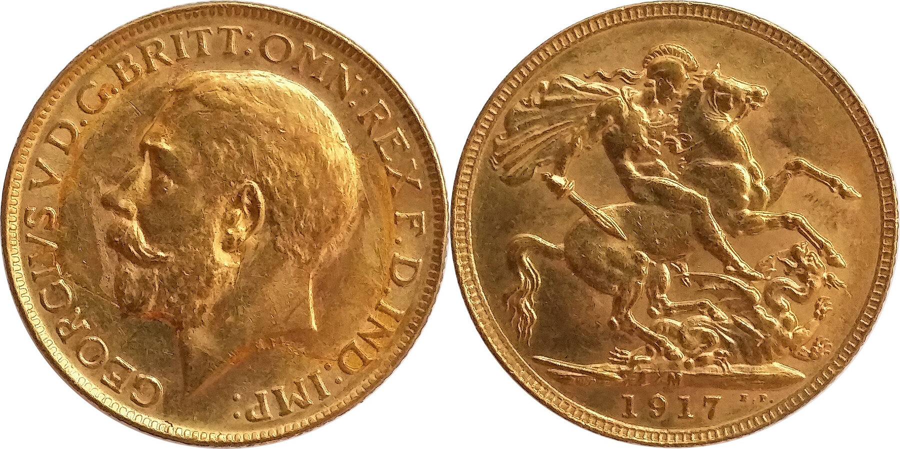 1917-M Gold Sovereign, Australia, George V, Brilliant Uncirculated | MA ...